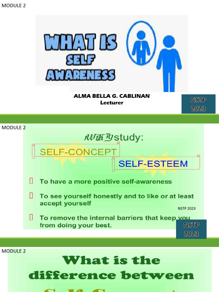 NSTP 1 Module 2 Self Awareness 23 1 | PDF
