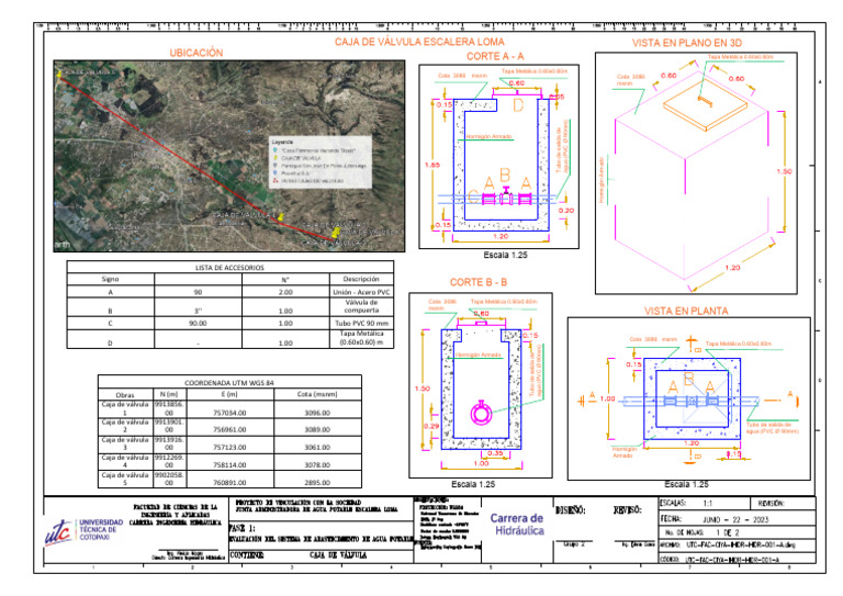 Captacion Bien tanques-CAJA DE VÁLVULAS | PDF | Materiales de construcción | Ingeniería de ...