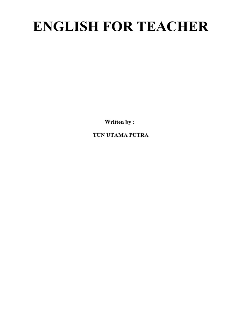 Modul-Bahasa-Inggris-English For Teacher | PDF | Morphology | Semantic ...