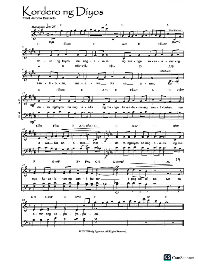 Isang Himig Kordero | PDF