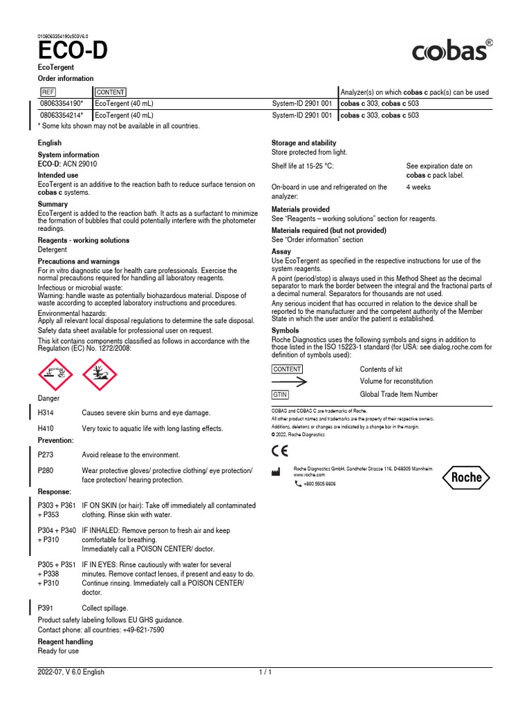 Insert ECO-D 0108063354190c503 V6 en | PDF | Safety | Occupational ...