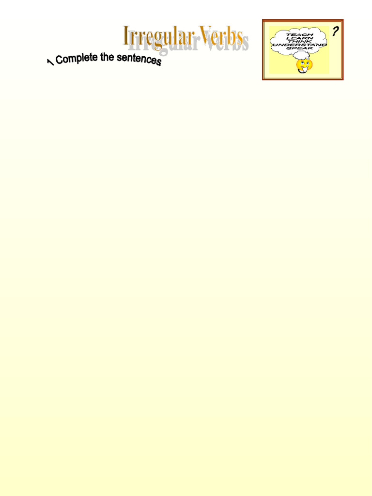 Irregular Verbs | PDF | Languages | Foreign Language Studies