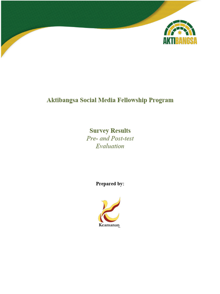 AktiBangsa Social Media Fellowship - Survey Results | PDF | Social Media | Popular Culture ...