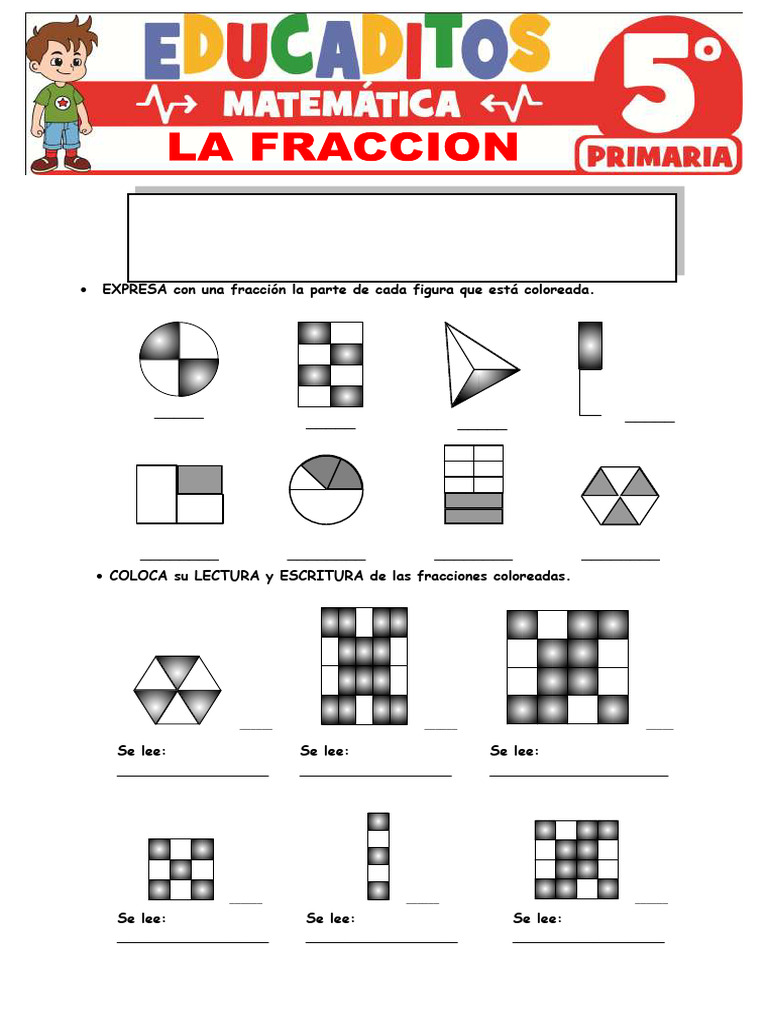 La-Fraccion-para-Quinto-Grado-de-Primaria | PDF | Notación Matemática ...