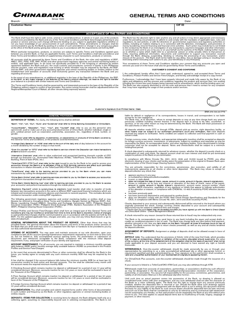 General Terms and Conditions | PDF