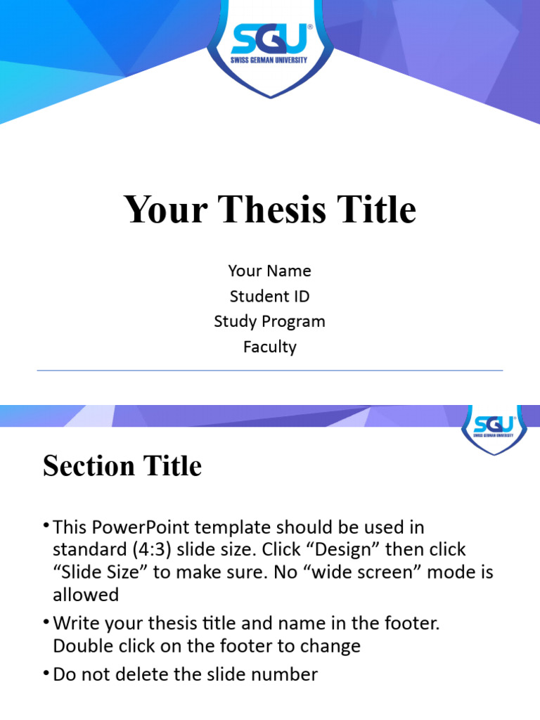 SGU Thesis Presentation - Template 2018 | PDF | Career & Growth | Home ...