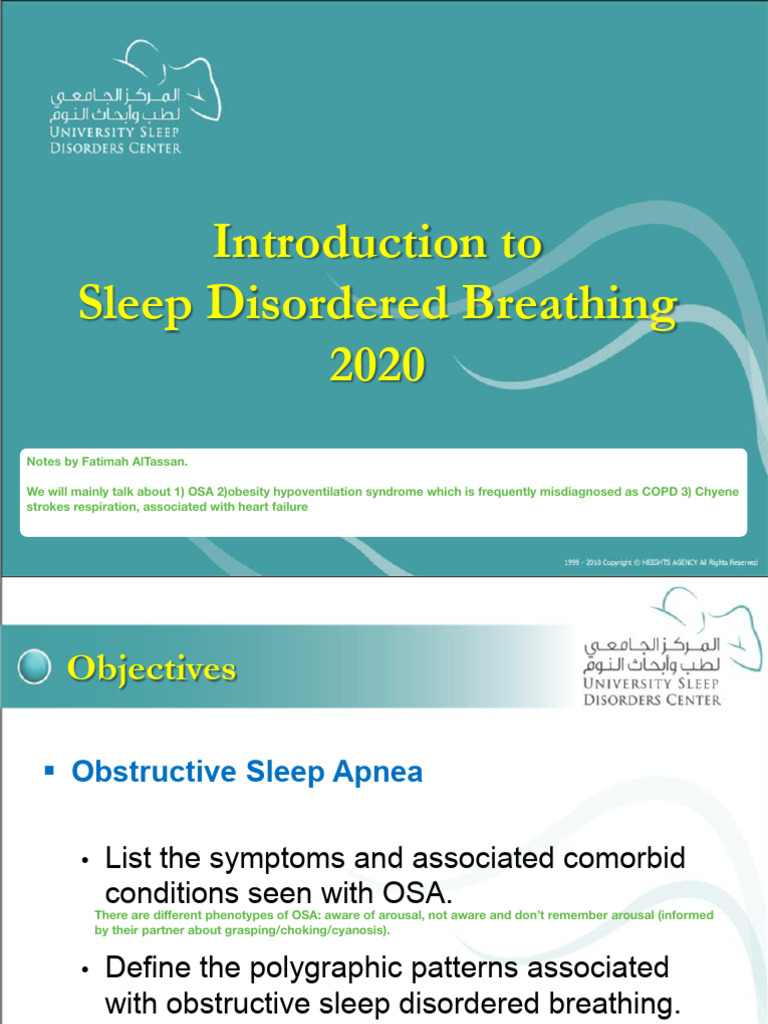 4) Obstructive Sleep Apnea (Notes) | PDF | Sleep Apnea | Breathing