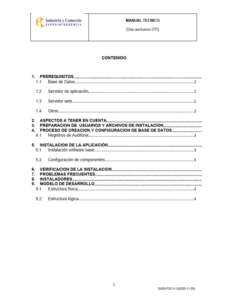 Modelo de Manual Técnico | PDF