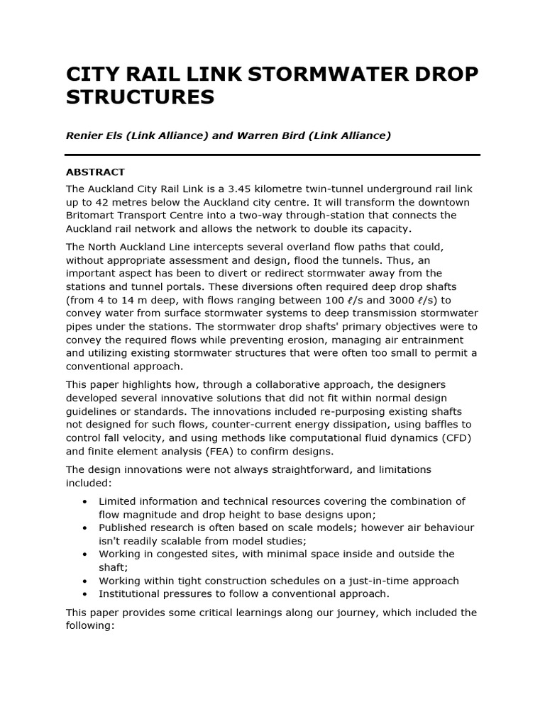 Warren Bird & Renier Els - Final Paper | PDF | Deep Foundation | Vortices