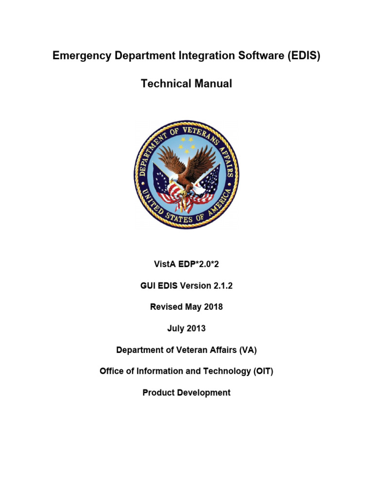 Emergency Department Integration Software (EDIS) - Technical Manual | PDF