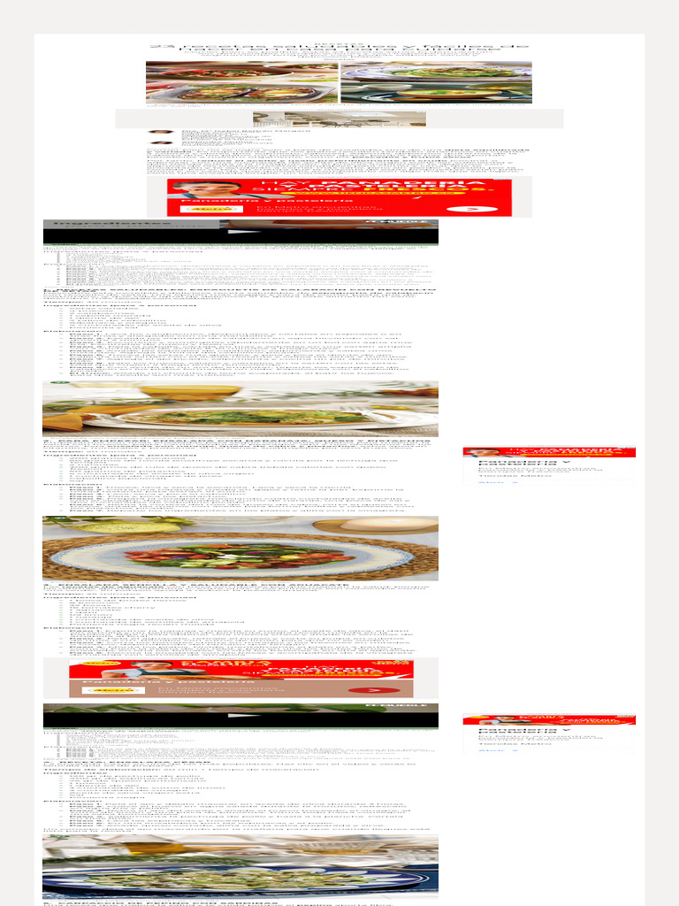 23 Recetas Saludables y Fáciles | PDF | Cocina, comidas y vino | Estilo ...