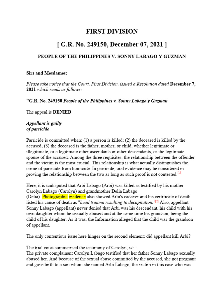 People v. Labago (Photographic Evidence) | PDF | Testimony | Witness