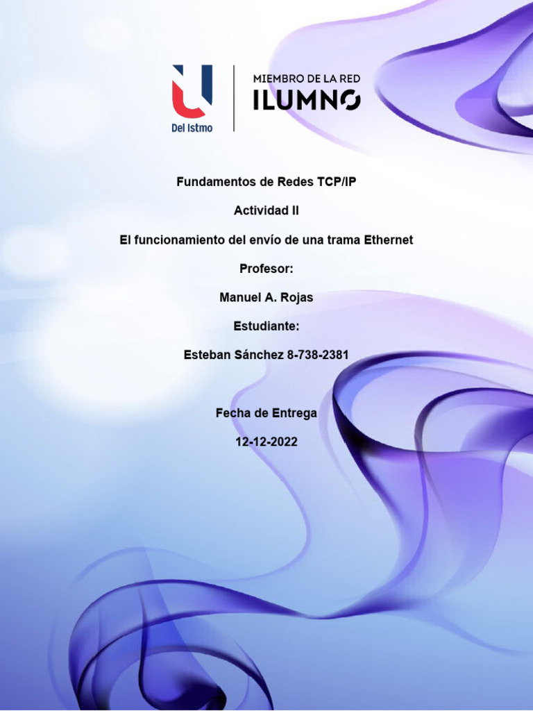 ACT2 Esteban S V2 | PDF | Protocolos de internet | Ethernet
