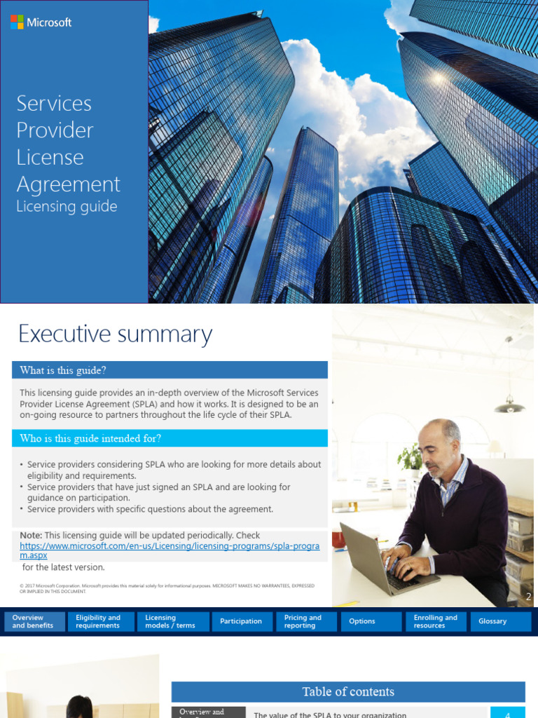SPLA Licensing Guide - 2017 02 01 | PDF | Microsoft | Cloud Computing