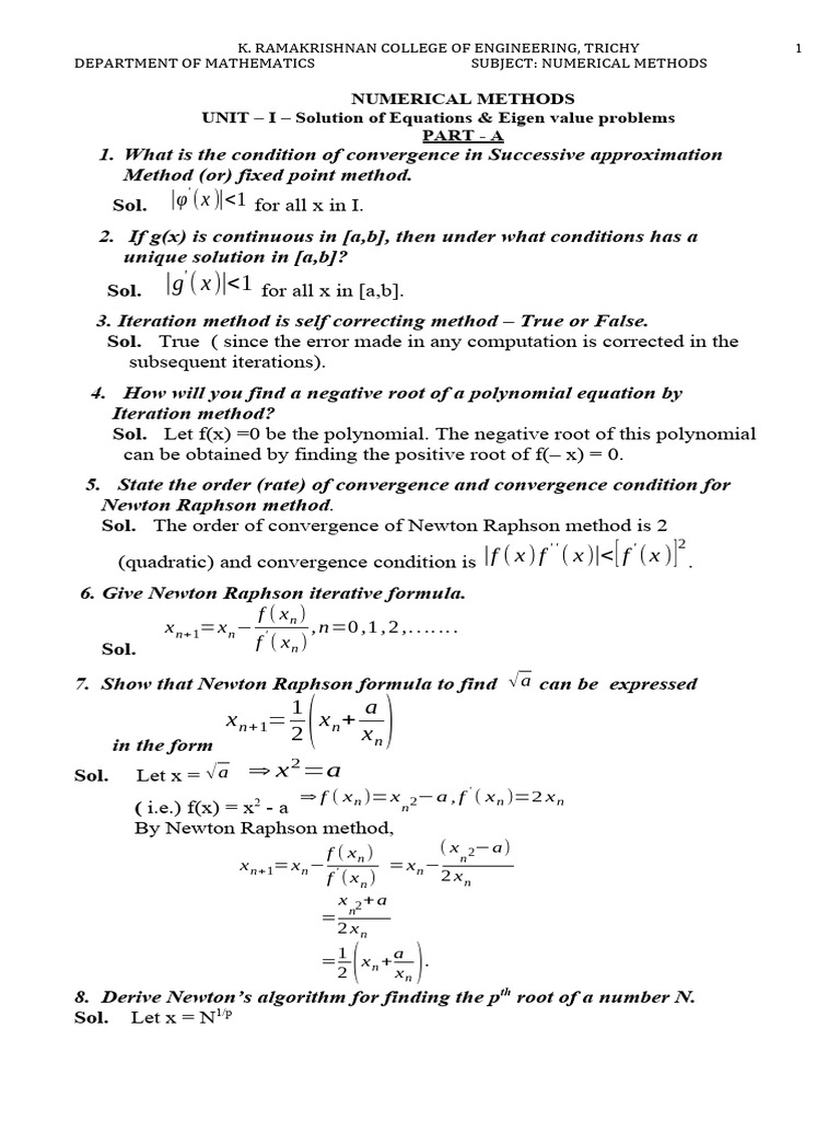 Numerical Methods | PDF | Numerical Analysis | Theoretical Computer Science Numerical Methods | PDF | Numerical Analysis | Theoretical Computer Science