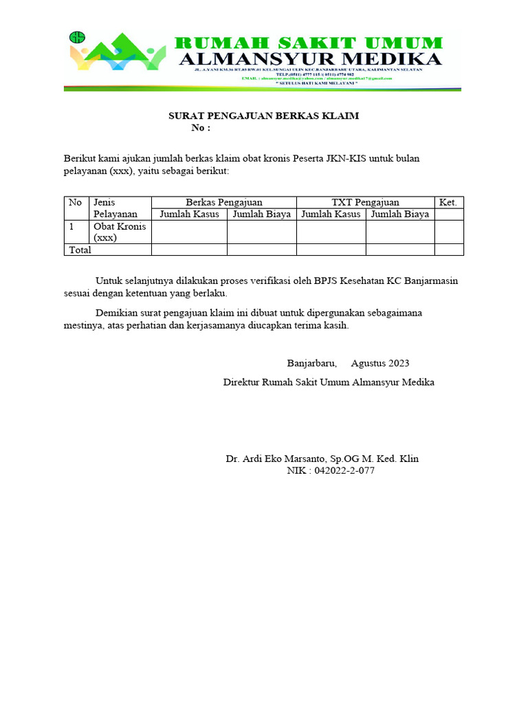 Pengajuan Klaim BPJS | PDF | Sains & Matematika