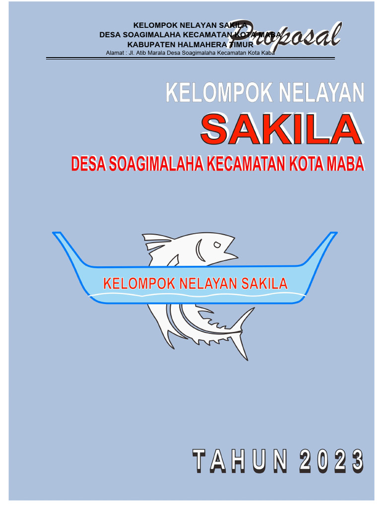 Proposal Kelompok Nelayan Sakila | PDF