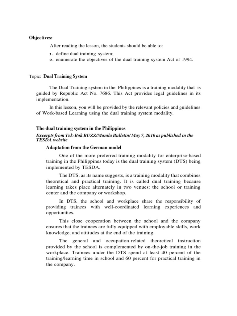 Dual Training System | PDF | Vocational Education | Insurance