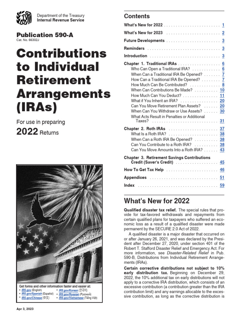Contributions To Individual Retirement Arrangements (Iras) : What'S New ...