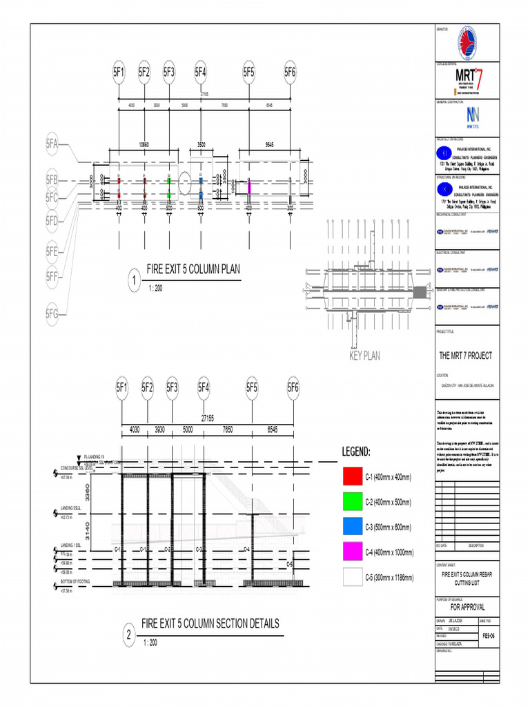 Fire Exit 5 Column Rebar 09-26-23 | PDF