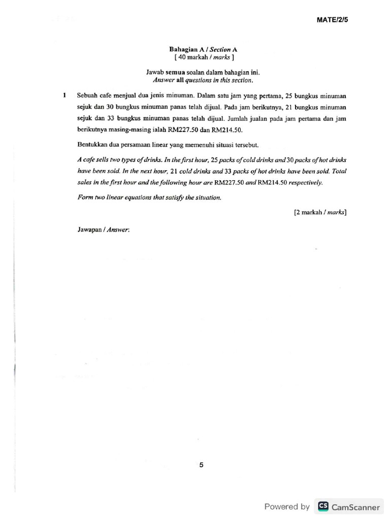 2022 Kedah Maths K2 | PDF