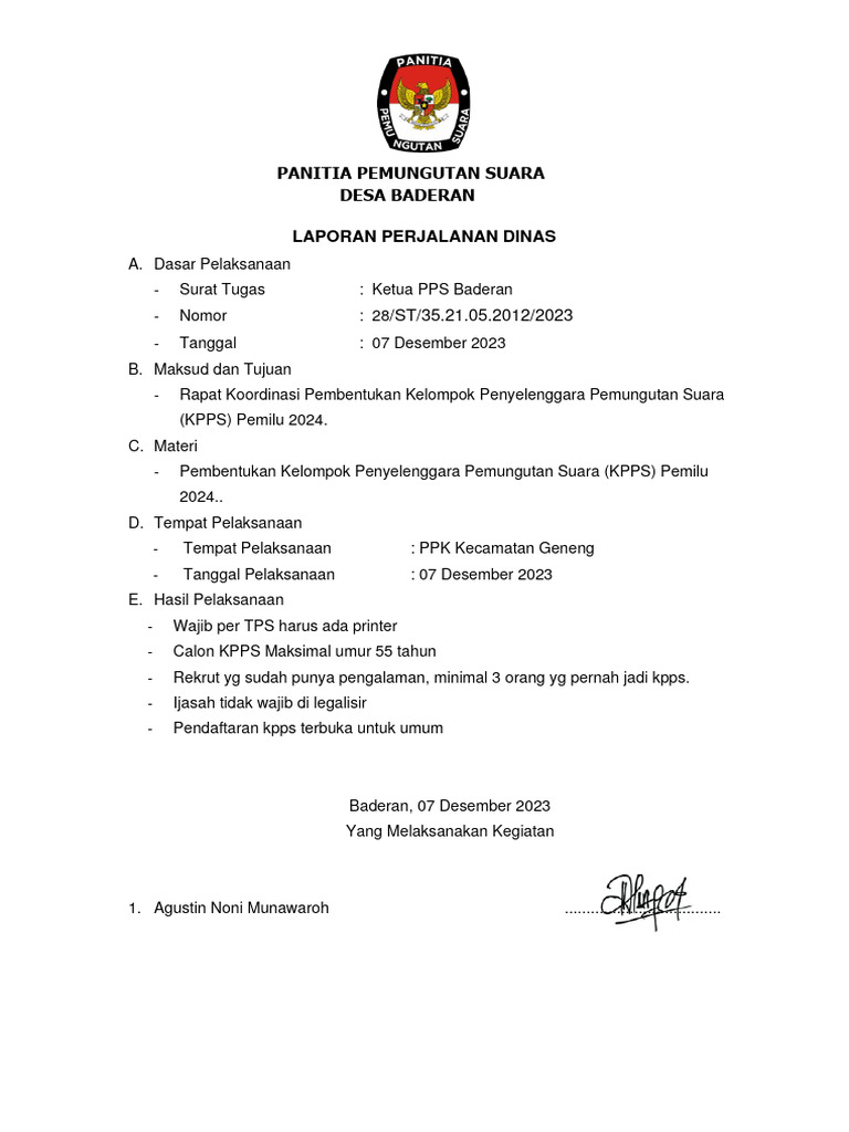 Perjadin 7 Des | PDF