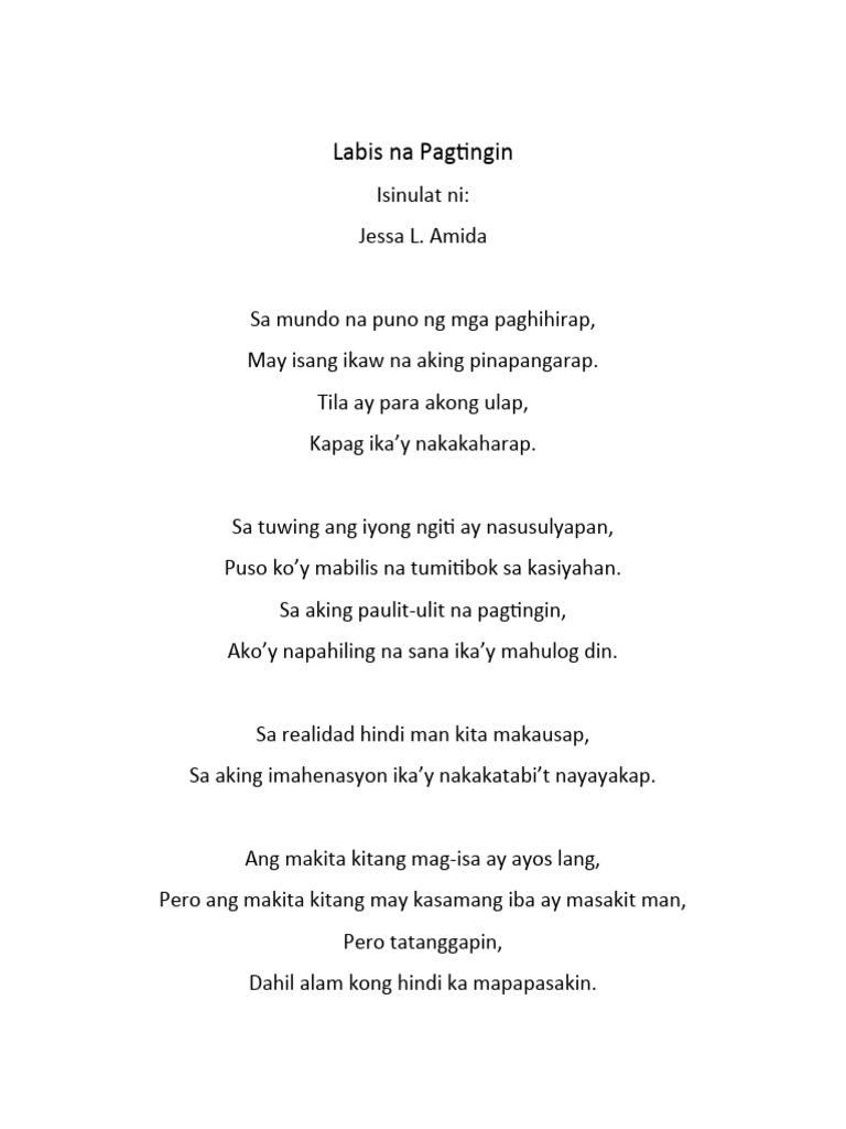 TULA (Filipino) | PDF