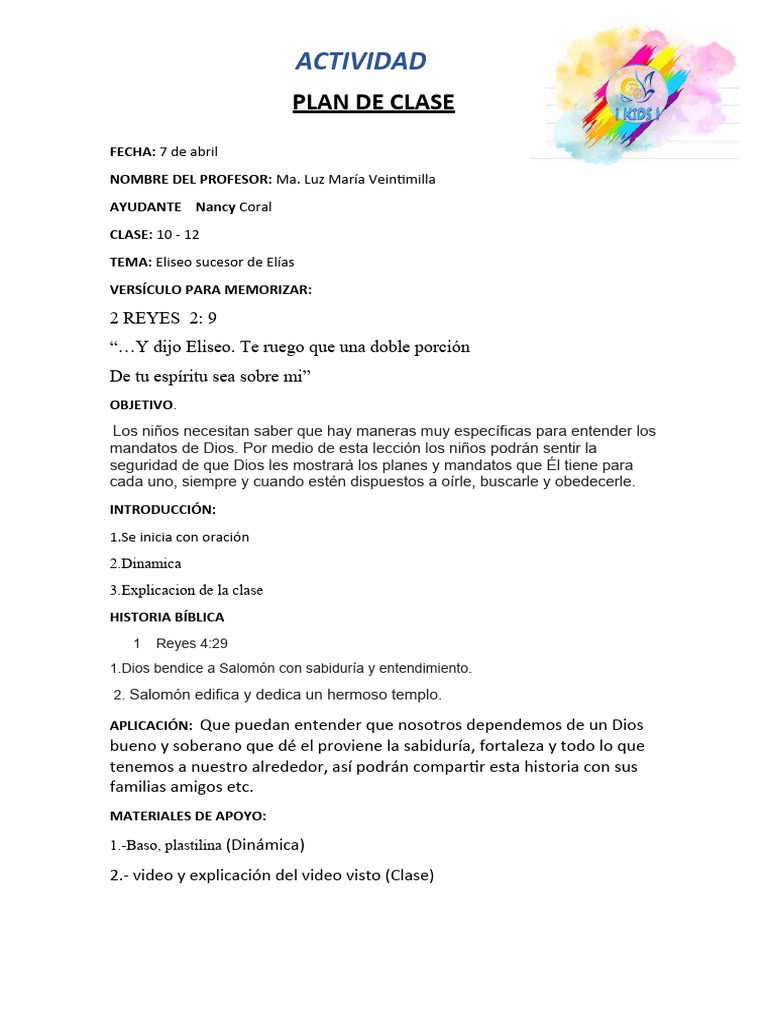 Plan de Clase | PDF