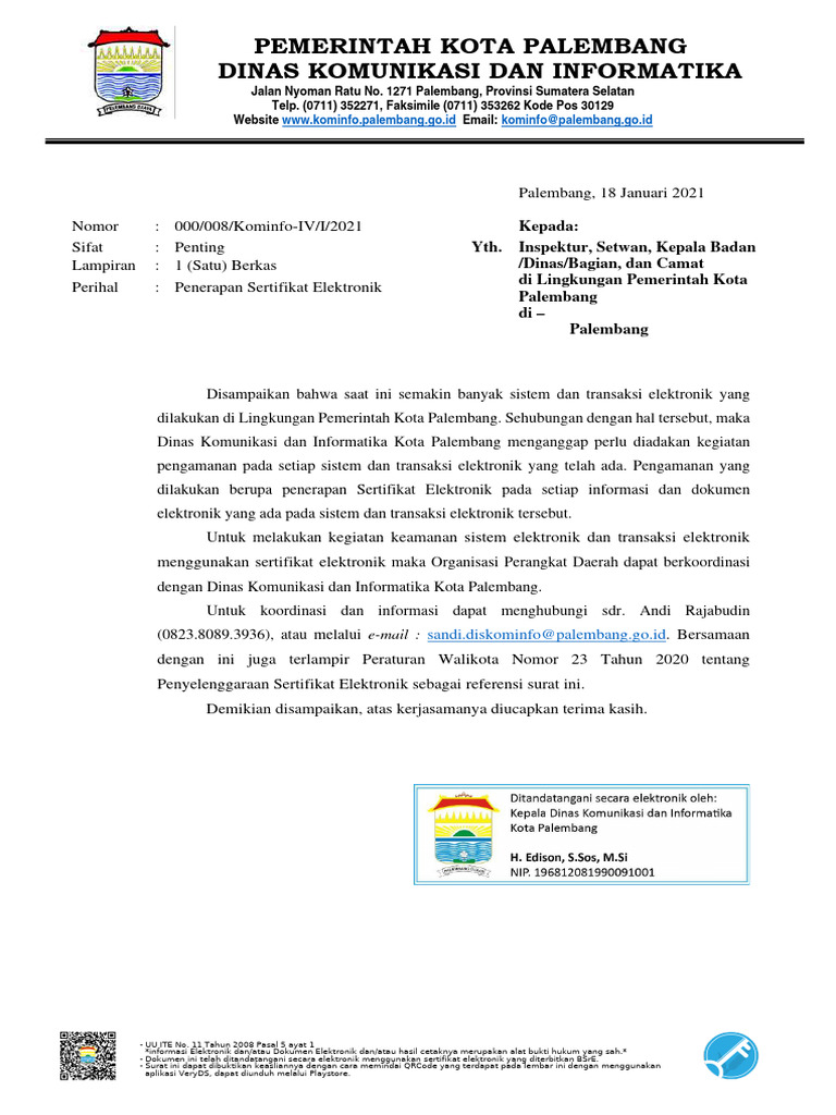 Surat Umum - Penerapan SE - Signed | PDF