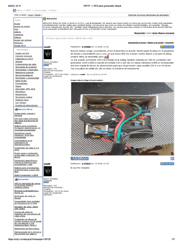VRTP - ATS para Generador Diesel | PDF