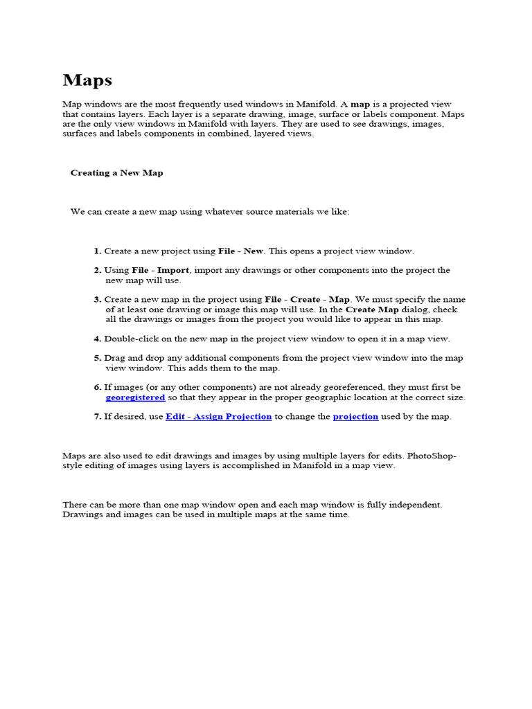 Add Data and Create A Map Using Manifolds | PDF | Keyboard Shortcut ...