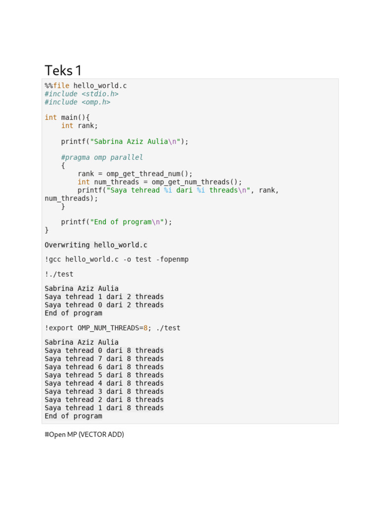 MetNum Thread - Sabrina Aziz Aulia - 4111421048 | PDF | Computer Programming | Software Engineering