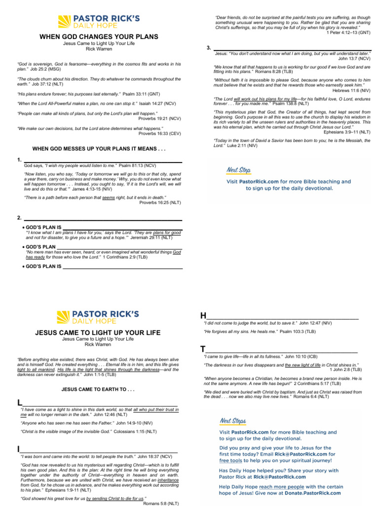 Jesus Came To Light Up Your Life Outlines | Download Free PDF | Jesus ...