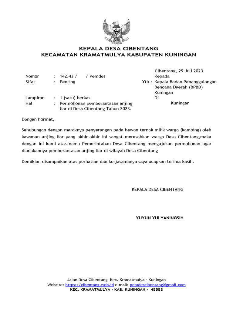 Permohonan Surat Ke BPBD | PDF