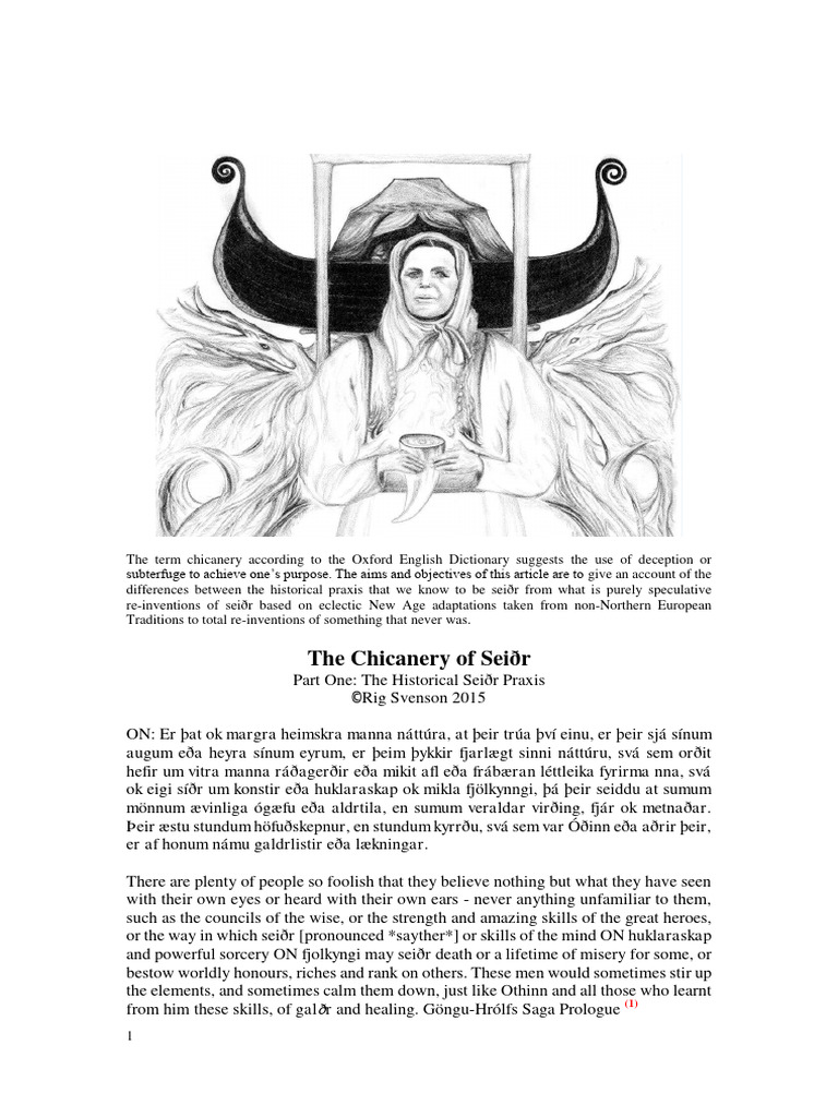 The Chicanery of Seidr | PDF