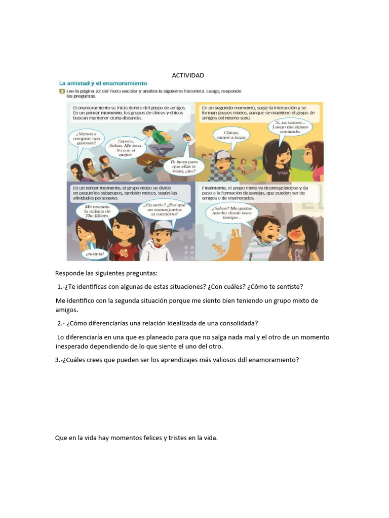 DPCC Enamoramiento | PDF | Relaciones personales, crianza y desarrollo ...