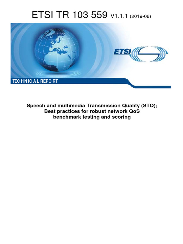 Etsi Benchmarking Methodology | PDF | Quality Of Service | Computer Network