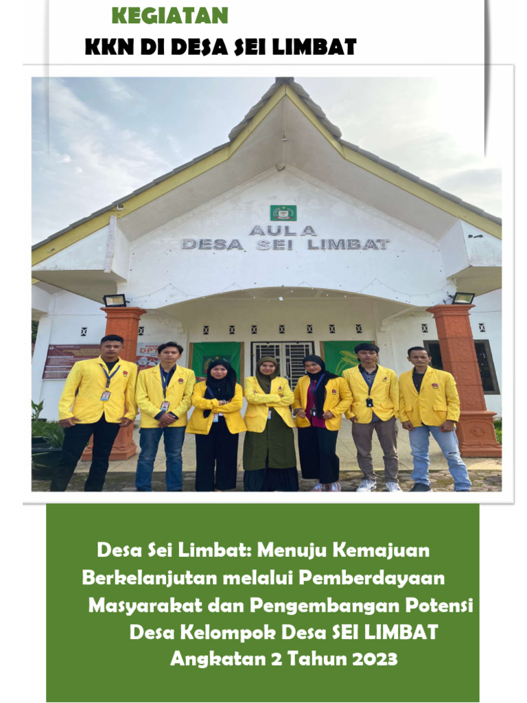Booklet Kegiatan KKN Desa Sei Limbat | PDF