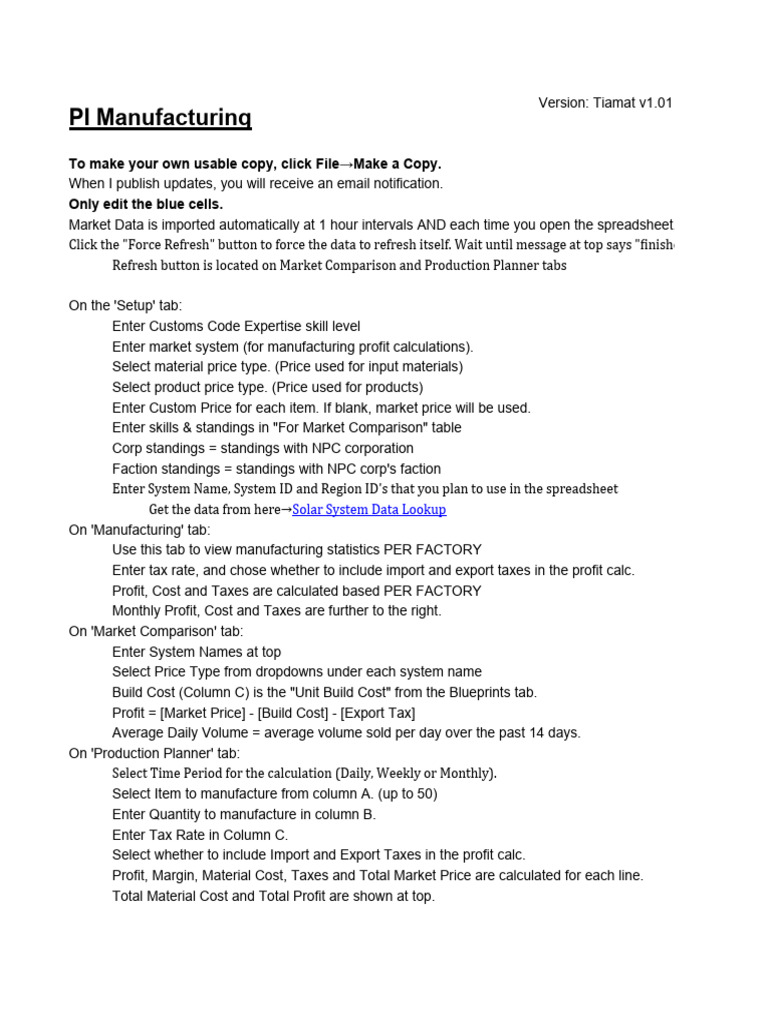 Copia de PI Manufacturing (Tiamat) | PDF | Biofuel | Metals