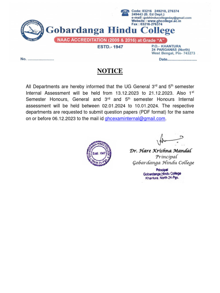 Notice Internal | PDF