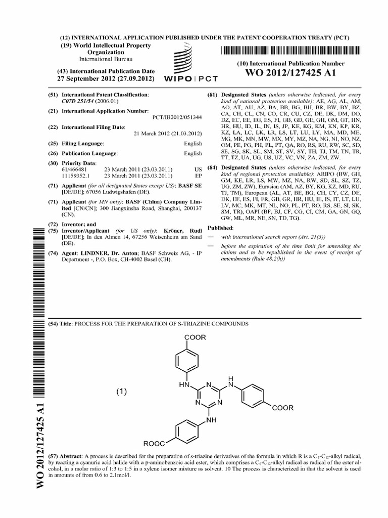 Ethyl Hexyl Triazone Synthesis | PDF