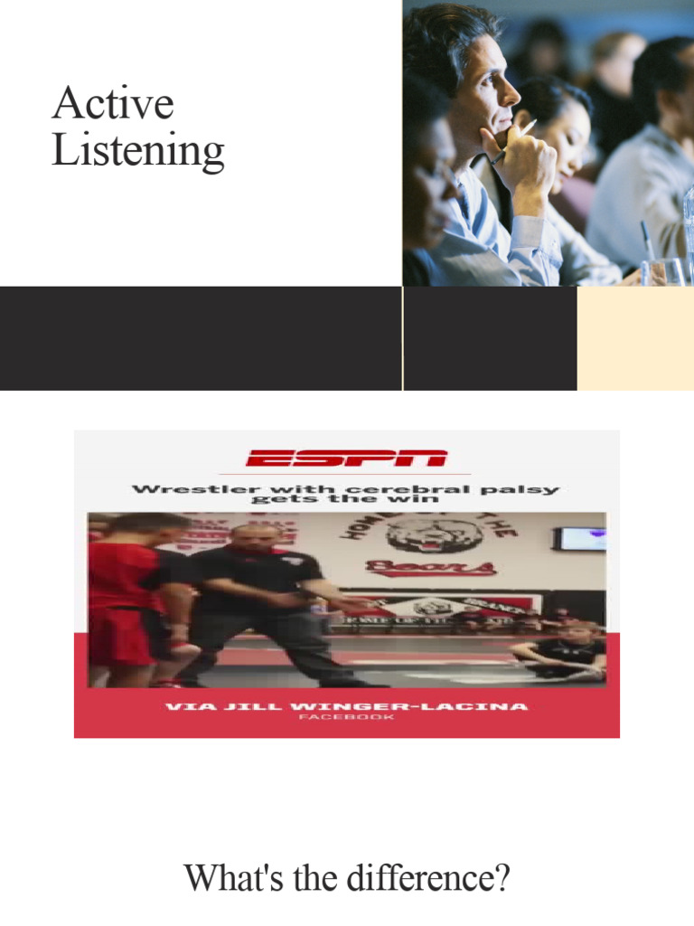 Active Listening | PDF | Behavior Modification | Human Communication