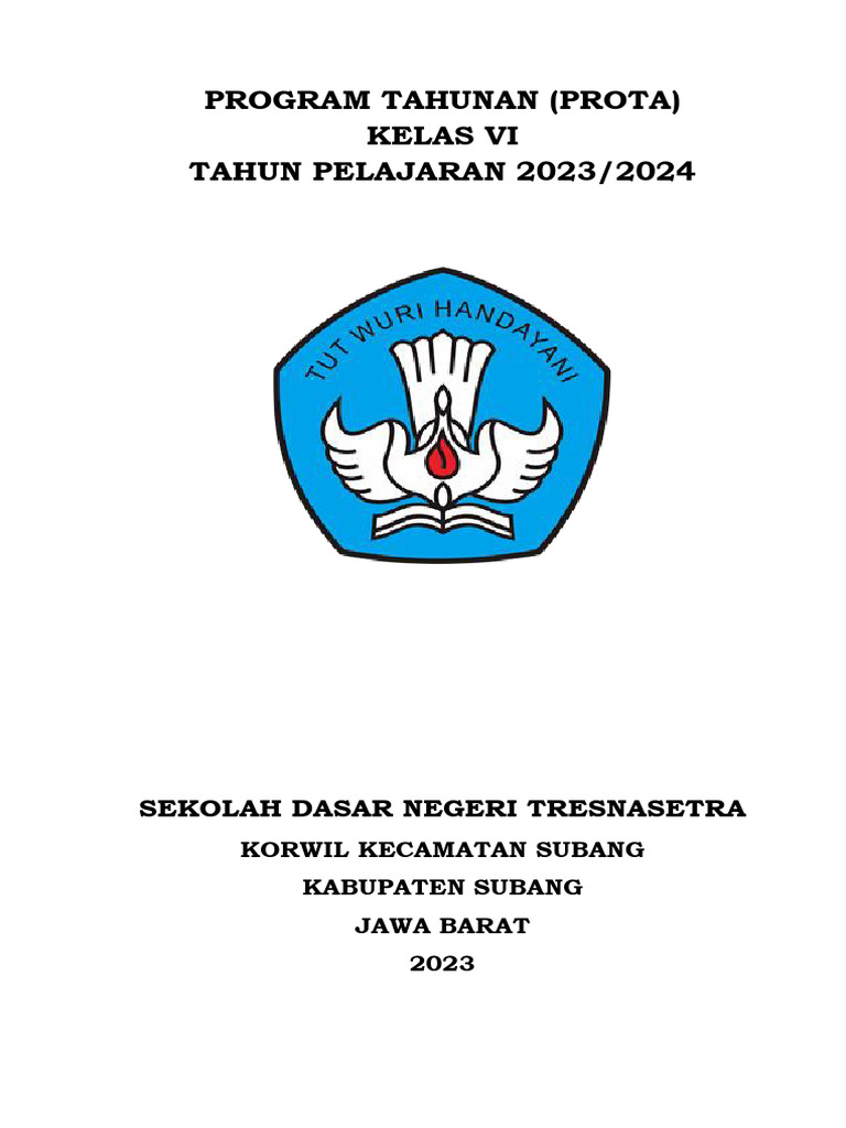 Program Tahunan Kelas 6 TP 2023-2024 | PDF