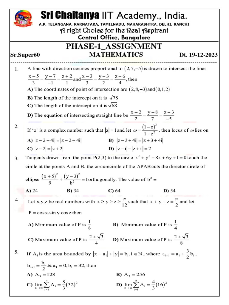 IIT Aspirants' Math Assignment | PDF | Derivative | Function (Mathematics)