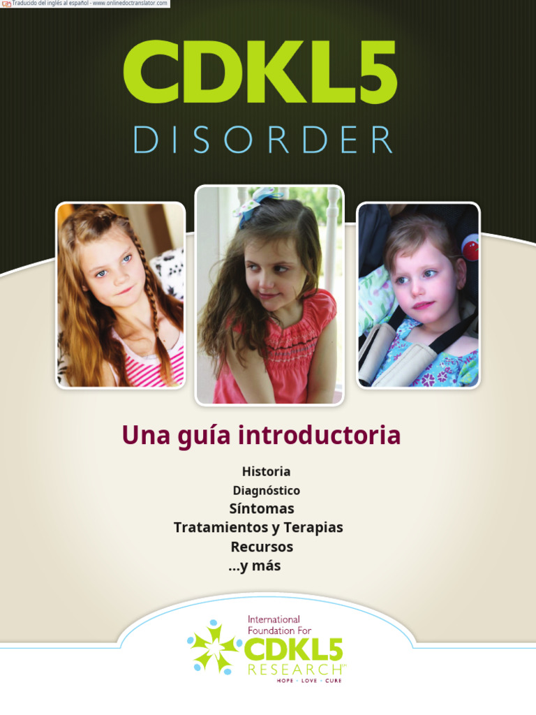 CDKL5 Introductory Guide - En.es | PDF | Diagnostico medico | Terapia ...