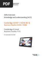 Igcse Business Studies Exam Practice Questions Answers | PDF | Books ...