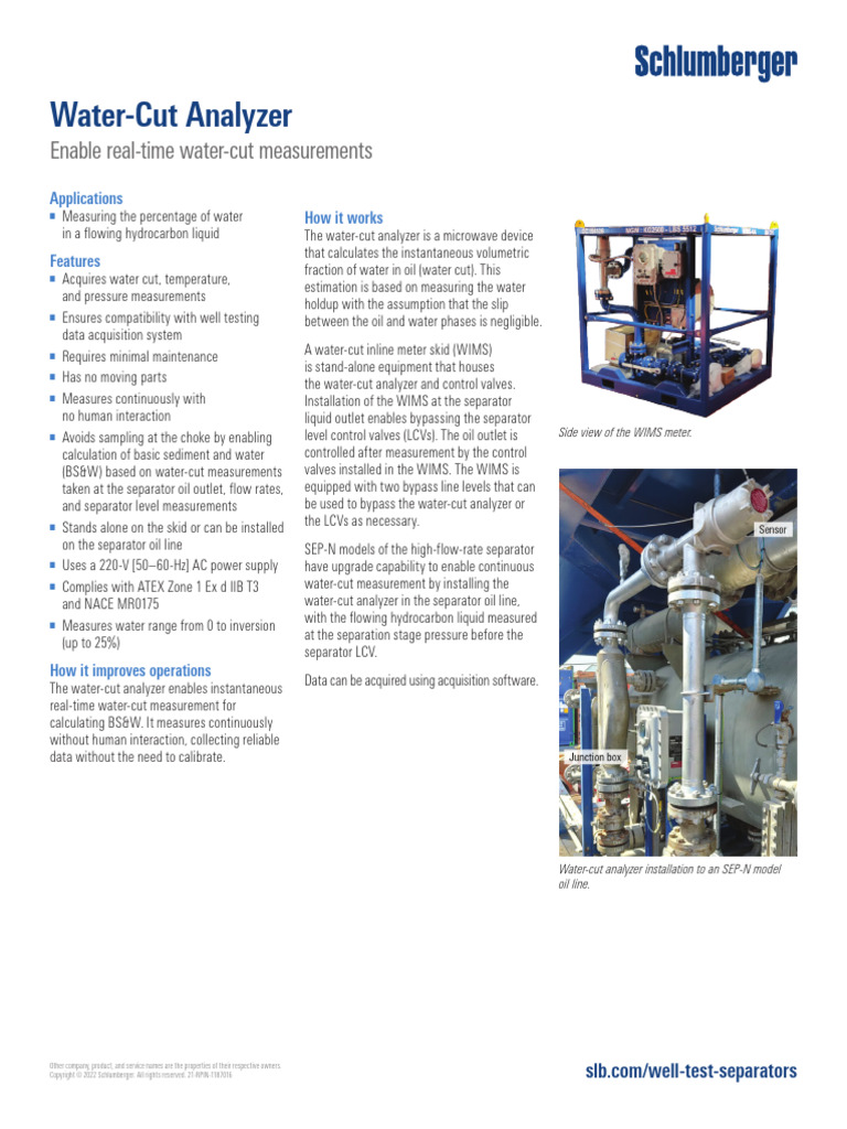 Water Cut Analyzer | PDF