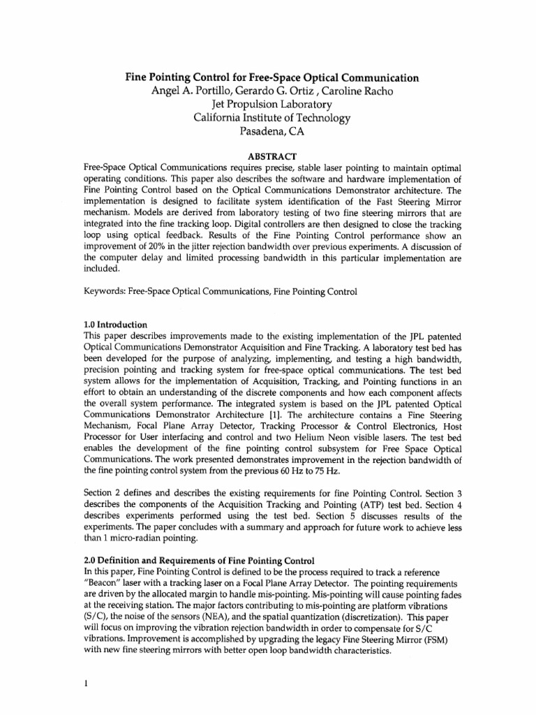 Free Space Optical Communication Pdf