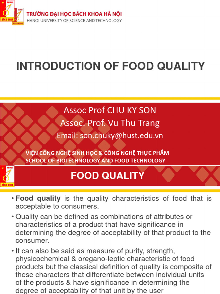 Food Quality Evaluation Methods | PDF | Taste | Odor