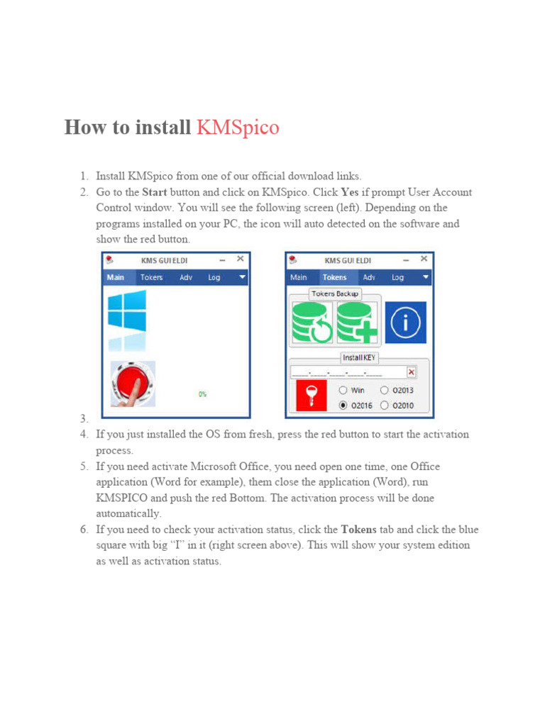 How To Install KMSpico | PDF | Computers
